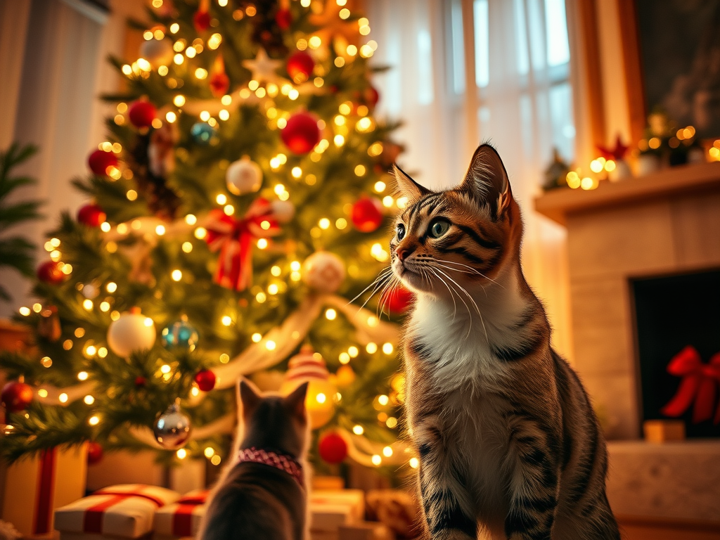 Albero di Natale e gatto: come evitare incidenti